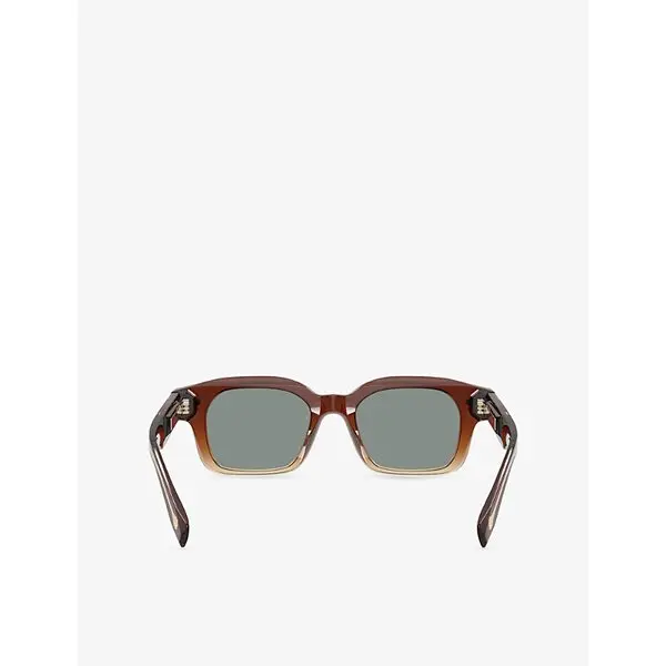 Brunello Cucinelli Rectangle-frame Sunglasses - Red