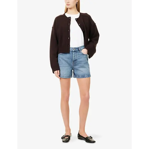 FRAME High-rise Denim Shorts