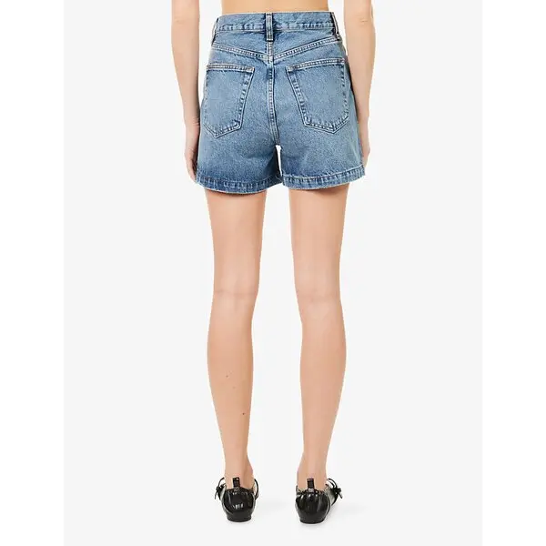 FRAME High-rise Denim Shorts