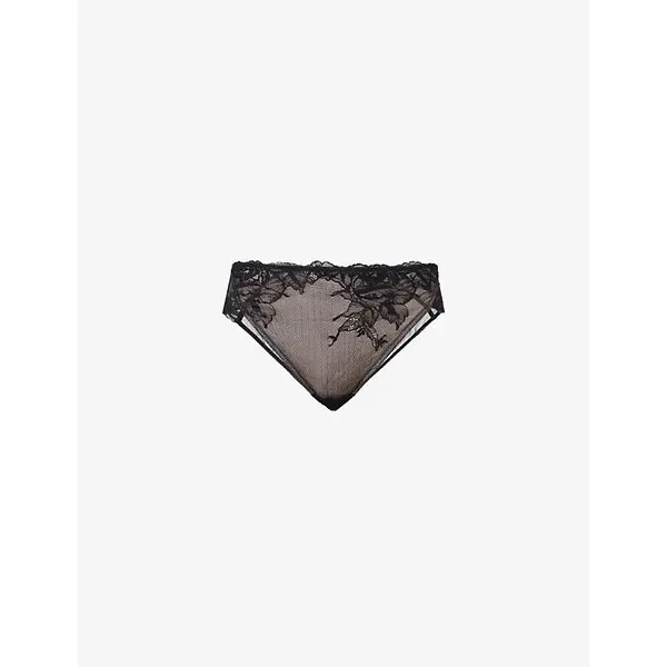 Wacoal Vivid Attraction High-leg Lace And Mesh Briefs