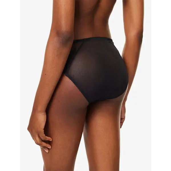 Wacoal Vivid Attraction High-leg Lace And Mesh Briefs