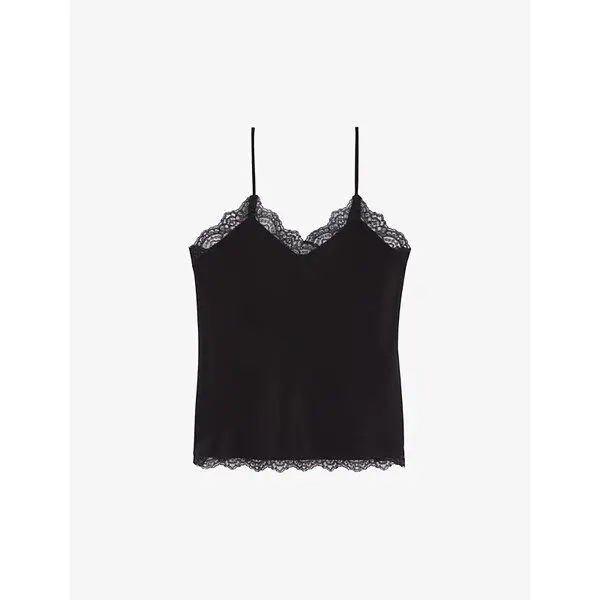 The Kooples Lace-embroidered Silk Camisole