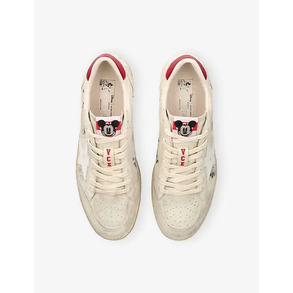 GOLDEN GOOSE Ball Star Disney Suede Trainers - Taupe