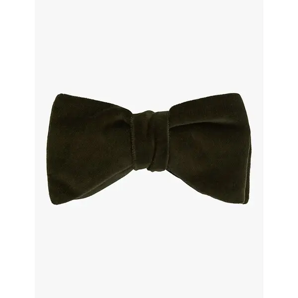 REISS Double-layered Velvet Bow Tie - Emerald