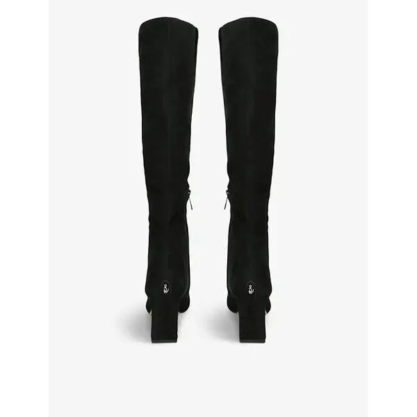 Sam Edelman Sylvia Knee-high Suede Heeled Boots - Black