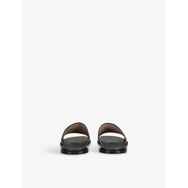 Loewe Flex Anagram Leather Sliders - Black