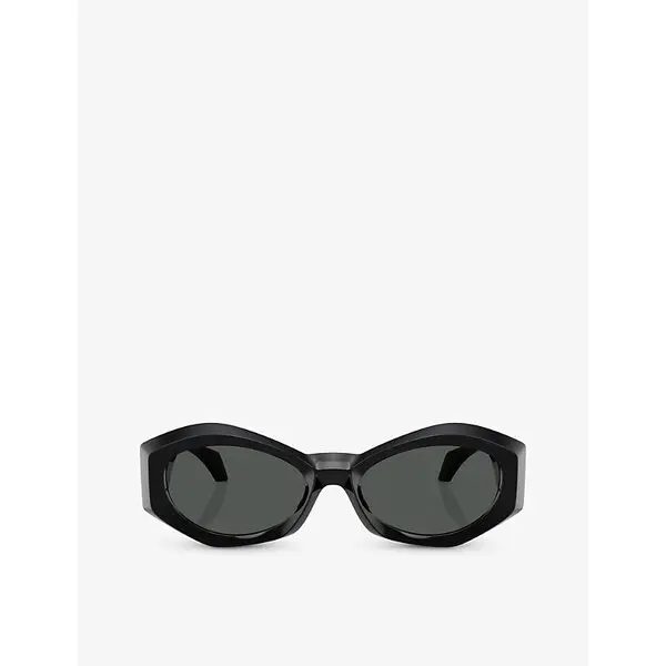 Versace Ve4466u Irregular-frame Injected Sunglasses - Black