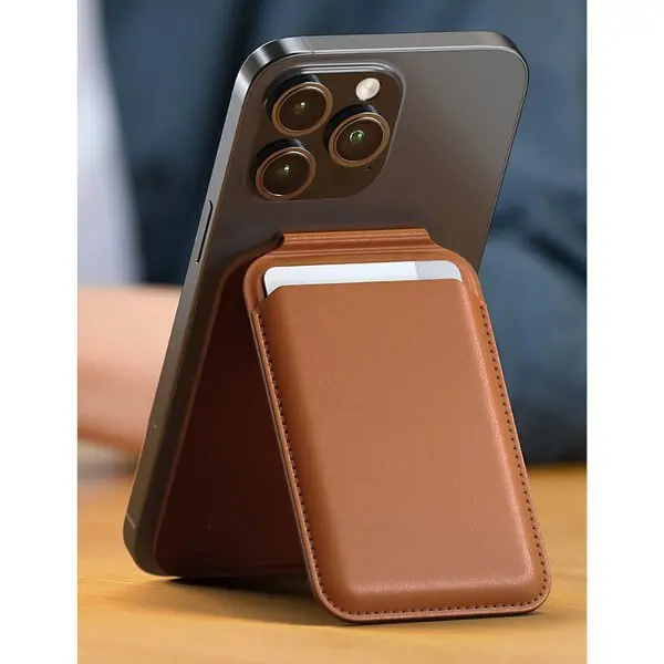 THE TECH BAR Satechi Magnetic Vegan Leather Iphone Wallet Stand