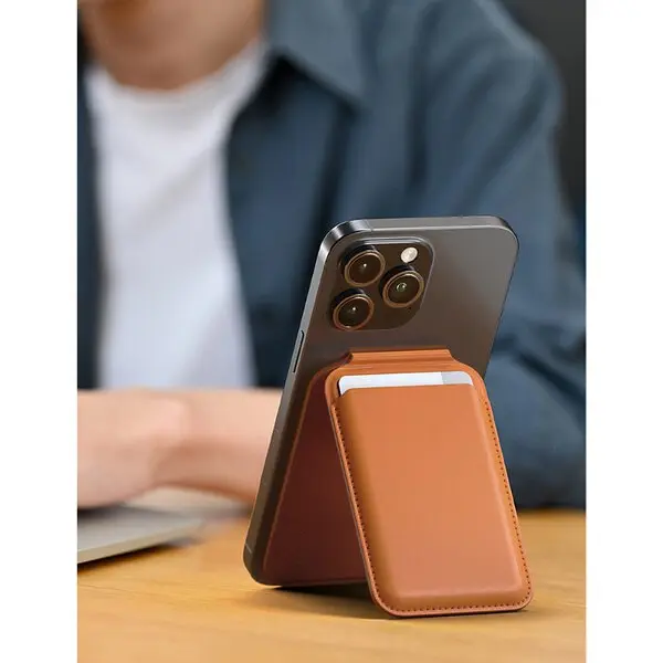 THE TECH BAR Satechi Magnetic Vegan Leather Iphone Wallet Stand