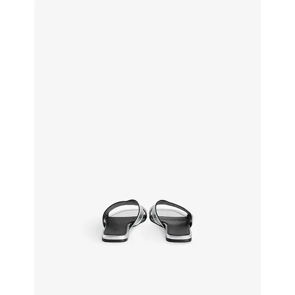 Zadig&Voltaire Azora Metallic-leather Mules - Silver