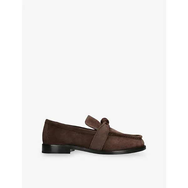 Bottega Veneta Astaire Knot Suede Loafers