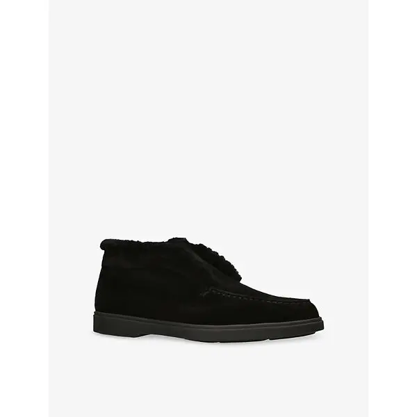 Santoni Fortune Suede Ankle Boots