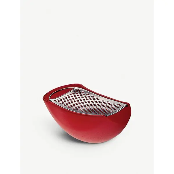 ALESSI Parmenide Grater With Cheese Cellar - Red