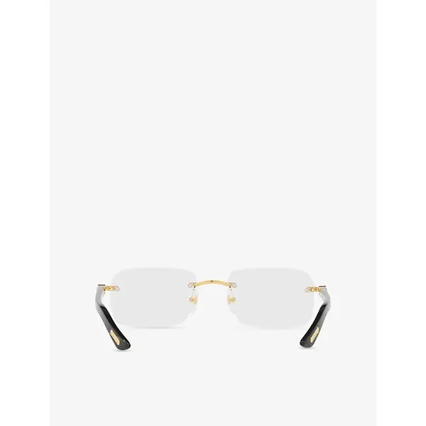 Cartier Square-frame Optical Glasses - Gold