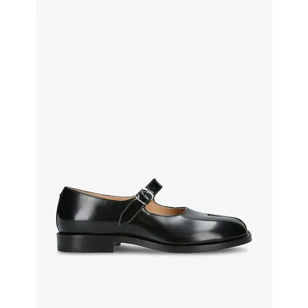 MAISON MARGIELA Tabi Split-toe Leather Mary Janes - Black