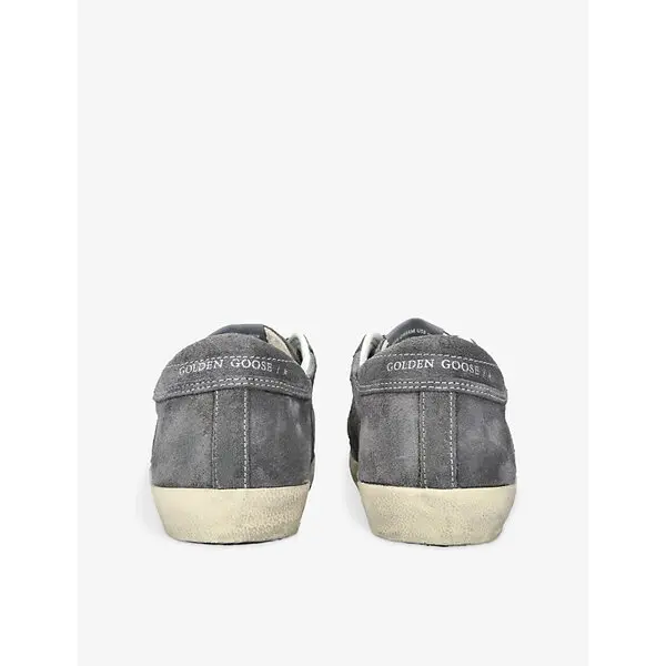 GOLDEN GOOSE Superstar Suede Trainers With Glitter Star - Grey/dark