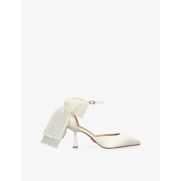 Steve Madden Fiorela Bow-embellished Satin Pumps