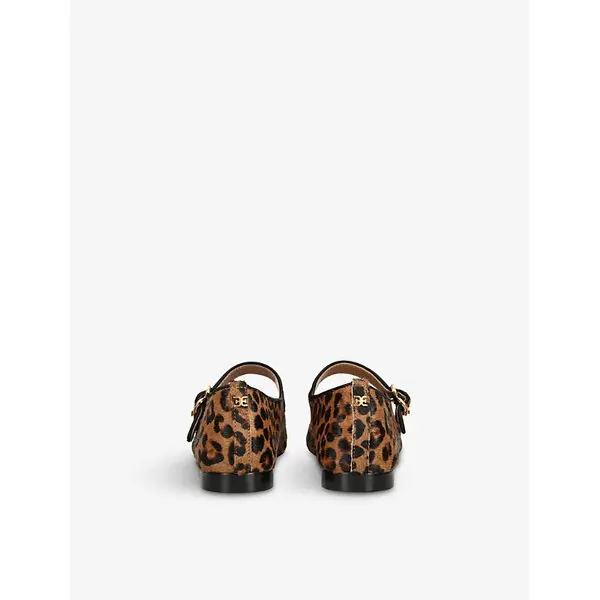 Sam Edelman Leopard-print Leather Ballet Flats