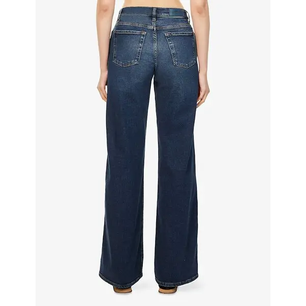 7 For All Mankind Lotta Flared Stretch-denim Blend Jeans