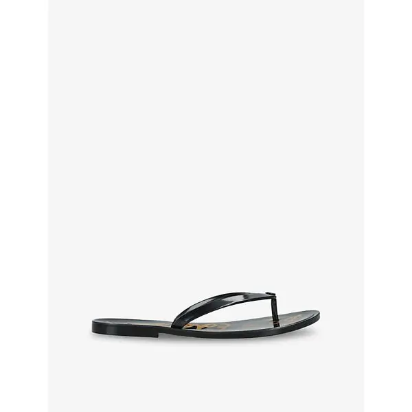 Sam Edelman Dean Jelly Flip Flops - Black