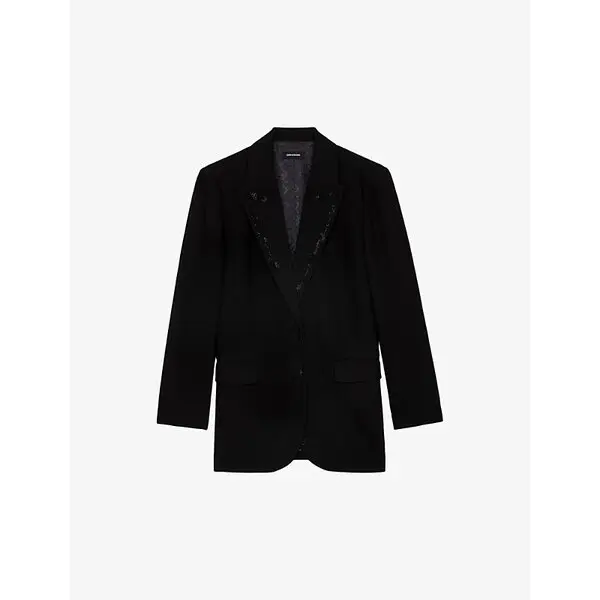 Zadig&Voltaire Viva Rhinestone-embellished Stretch-woven Blazer