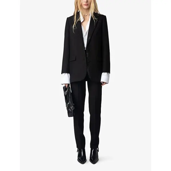 Zadig&Voltaire Viva Rhinestone-embellished Stretch-woven Blazer