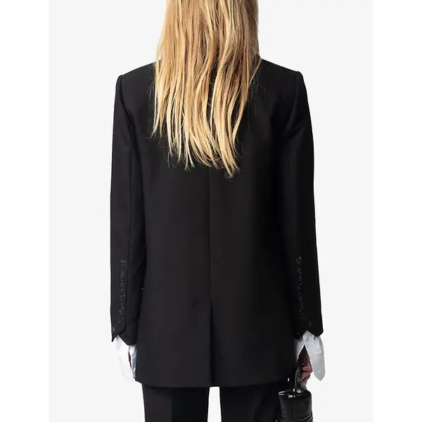 Zadig&Voltaire Viva Rhinestone-embellished Stretch-woven Blazer