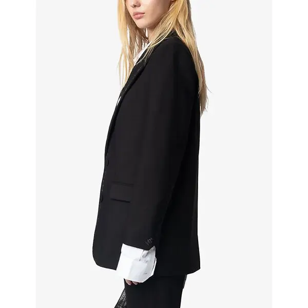 Zadig&Voltaire Viva Rhinestone-embellished Stretch-woven Blazer