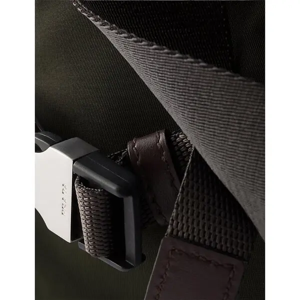 Prada Re-nylon And Leather Shoulder Bag - Green