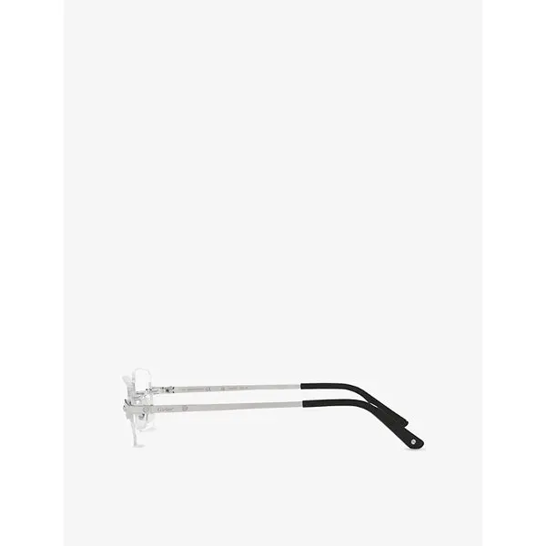 Cartier Rectangle-frame Metal Optical Glasses