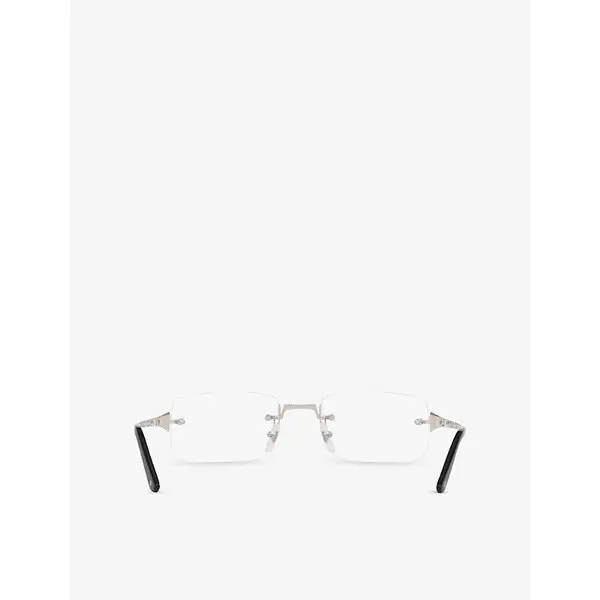 Cartier Rectangle-frame Metal Optical Glasses