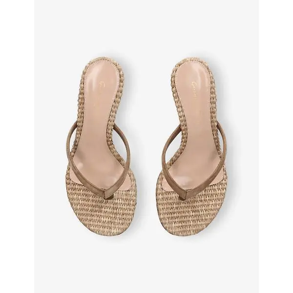 GIANVITO ROSSI Calypso Heeled Sandals - Camel