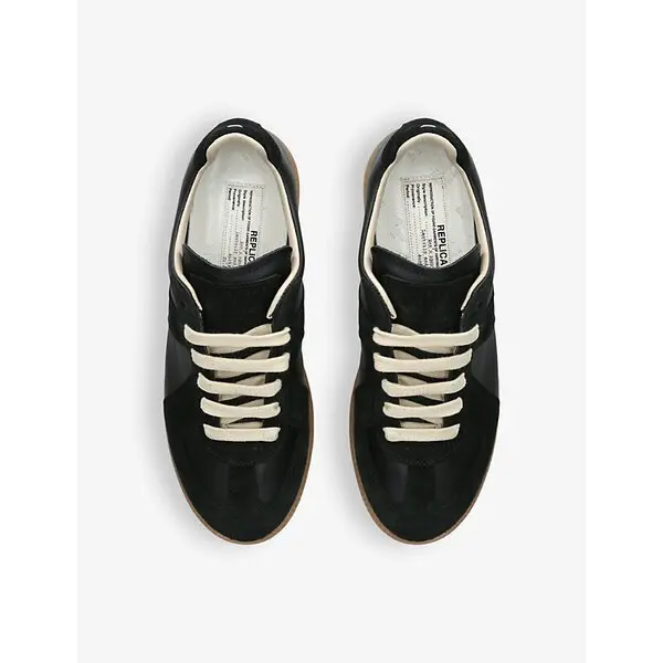 MAISON MARGIELA Replica Leather Low-top Trainers - Black