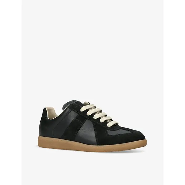 MAISON MARGIELA Replica Leather Low-top Trainers - Black