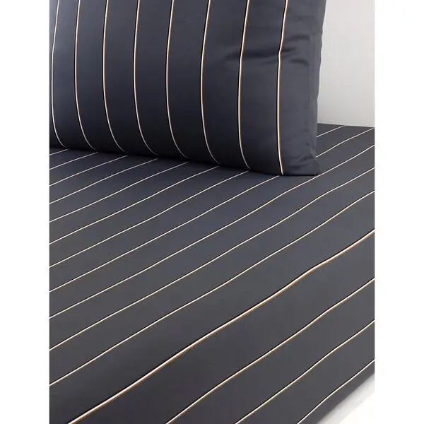 BOSS Bray Striped Cotton Fitted Sheet