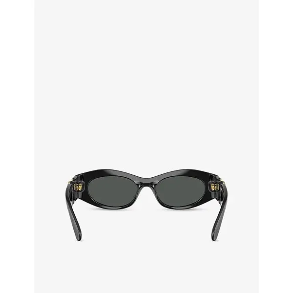 Versace Ve4480u Oval-frame Sunglasses - Black