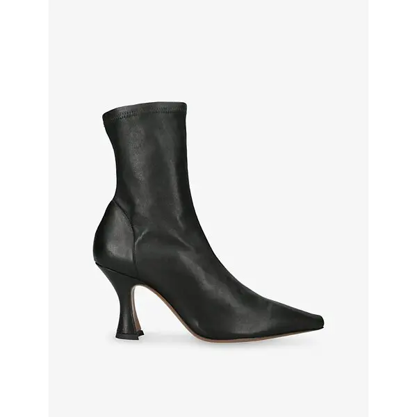 NEOUS Leather Heeled Ankle Boots - Black