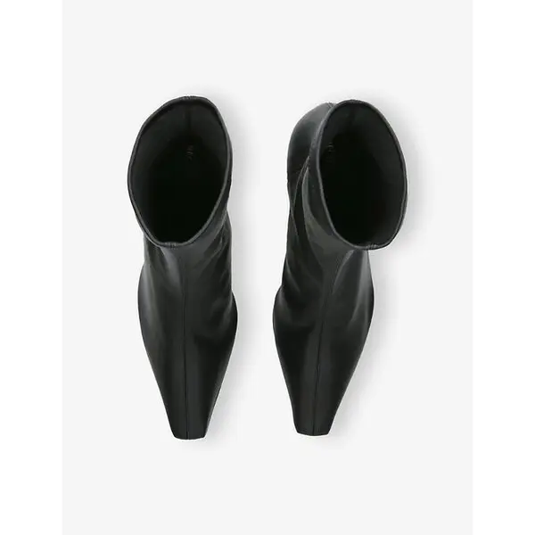 NEOUS Leather Heeled Ankle Boots - Black