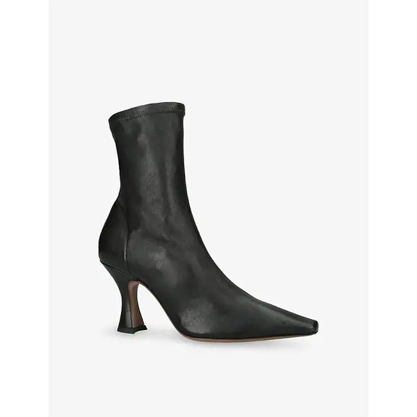 NEOUS Leather Heeled Ankle Boots - Black