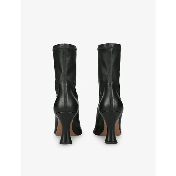 NEOUS Leather Heeled Ankle Boots - Black