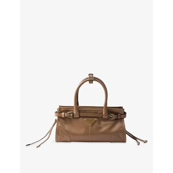 Prada Bonnie Mini Leather Handbag - Powder