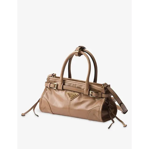 Prada Bonnie Mini Leather Handbag - Powder