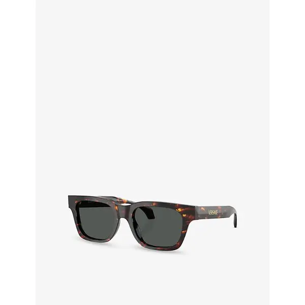 Versace Ve4486 Square-frame Acetate Sunglasses - Brown