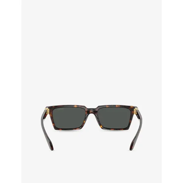 Versace Ve4490u Rectangle-frame Acetate Sunglasses - Brown