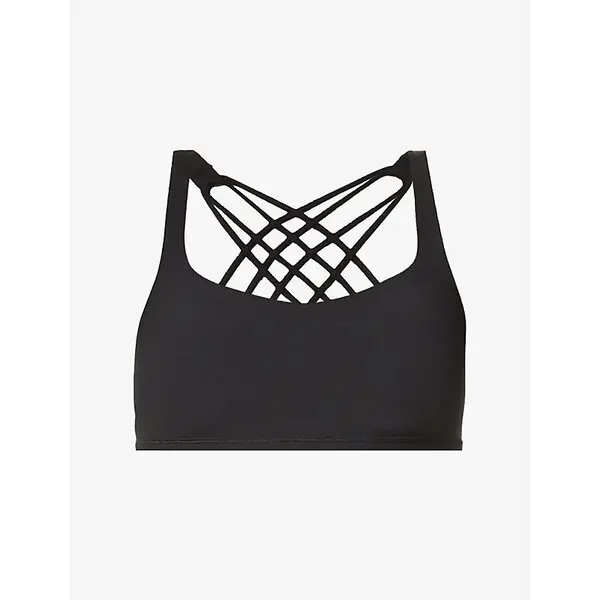 Lululemon Free To Be Wild Scoop-neck Stretch-jersey Sports Bra - Black