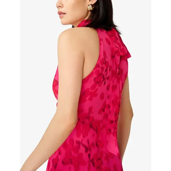 OMNES Floral-print Chiffon Maxi Dress - Pink