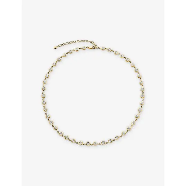 Monica Vinader Bezel Lab-grown Diamond Necklace - Gold