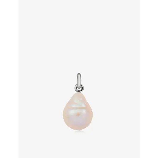 Monica Vinader Nura Baroque Pearl Charm - Sterling Silver