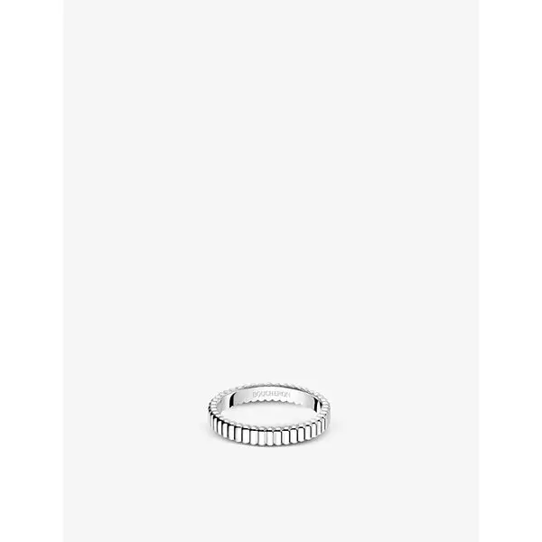 Boucheron Quatre Grosgrain 18ct White Gold Wedding Band - Silver