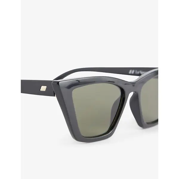 Le Specs Velodrome Cat-eye Acetate Sunglasses - Black